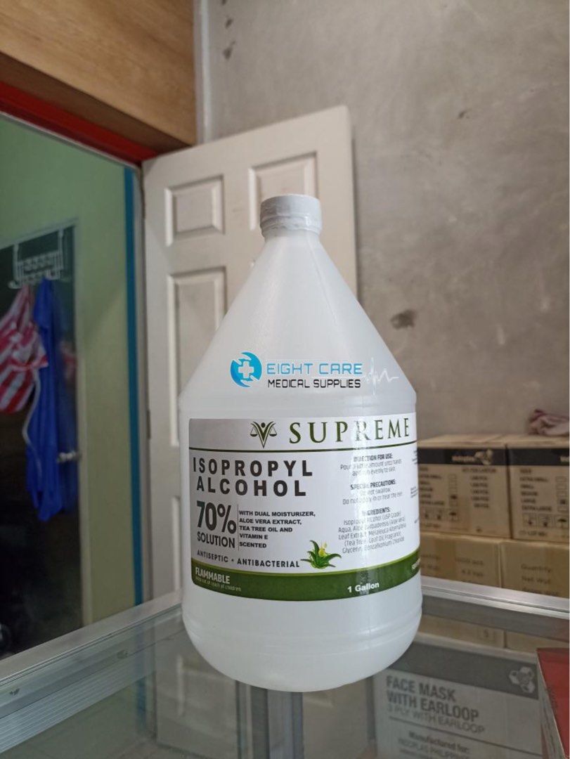 Supreme Isopropyl Alcohol 70% Gallon, Health & Nutrition, Medical ...