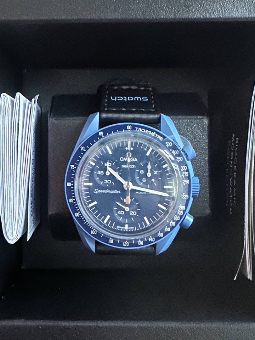 Swatch X Omega “Neptune” Moonshine Gold, Luxury, Watches on Carousell