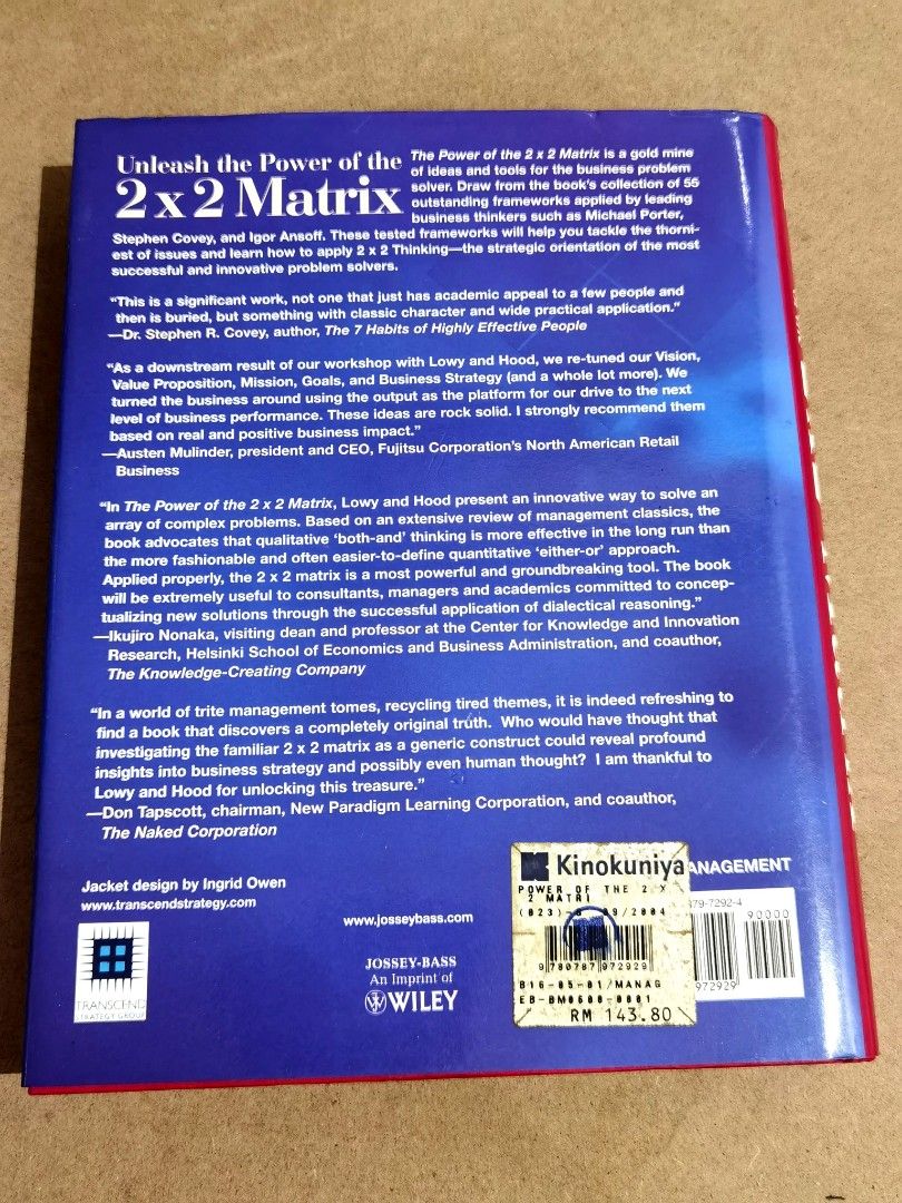 The Power Of The 2x2 Matrix Using 2x2 Thinking To Solve Business ...