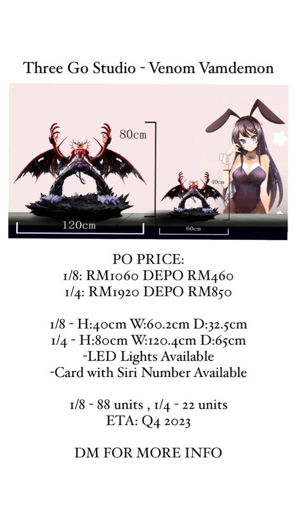 Three Go Studio - Venom Vamdemon, Hobbies & Toys, Toys & Games on Carousell