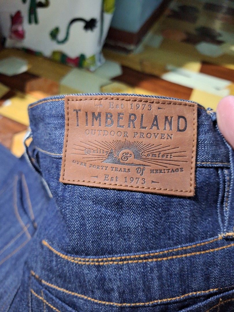 Timberland white oak selvedge, Men's Fashion, Bottoms, Jeans on Carousell