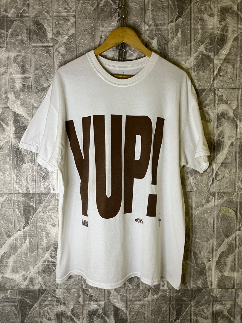 Travis Scott Franchise Promo YUP! White Tee, Men's Fashion, Tops & Sets ...