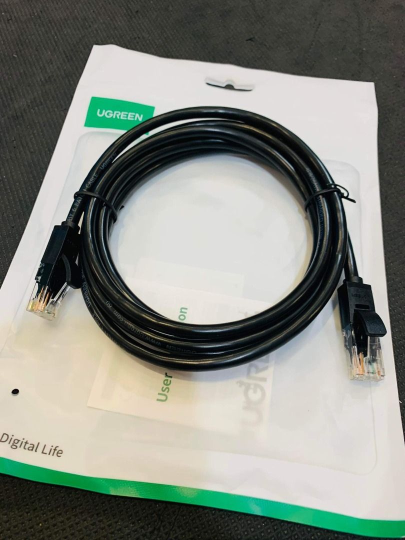 UGREEN Cat6 UTP Ethernet Cable 1000mbps RJ45 2M Black NW102 20160 ...