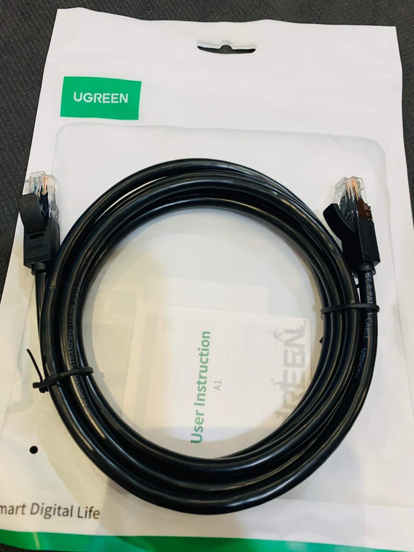 UGREEN Cat6 UTP Ethernet Cable 1000mbps RJ45 2M Black NW102 20160 ...