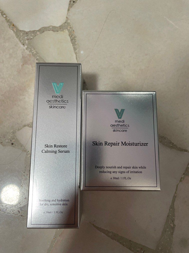 V medical Skin restore calming serum + skin repair moisturizer, Beauty ...