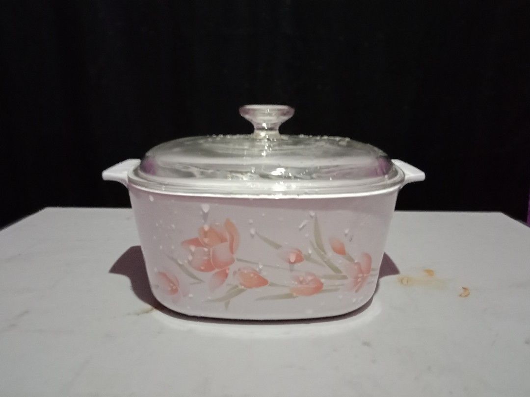 Vintage Corning Ware Peach Floral Set, Furniture & Home Living ...