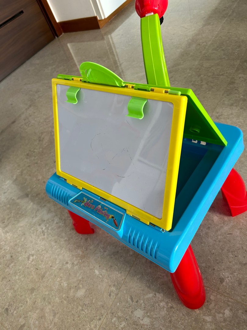 White and black board with projector, Babies & Kids, Infant Playtime on ...