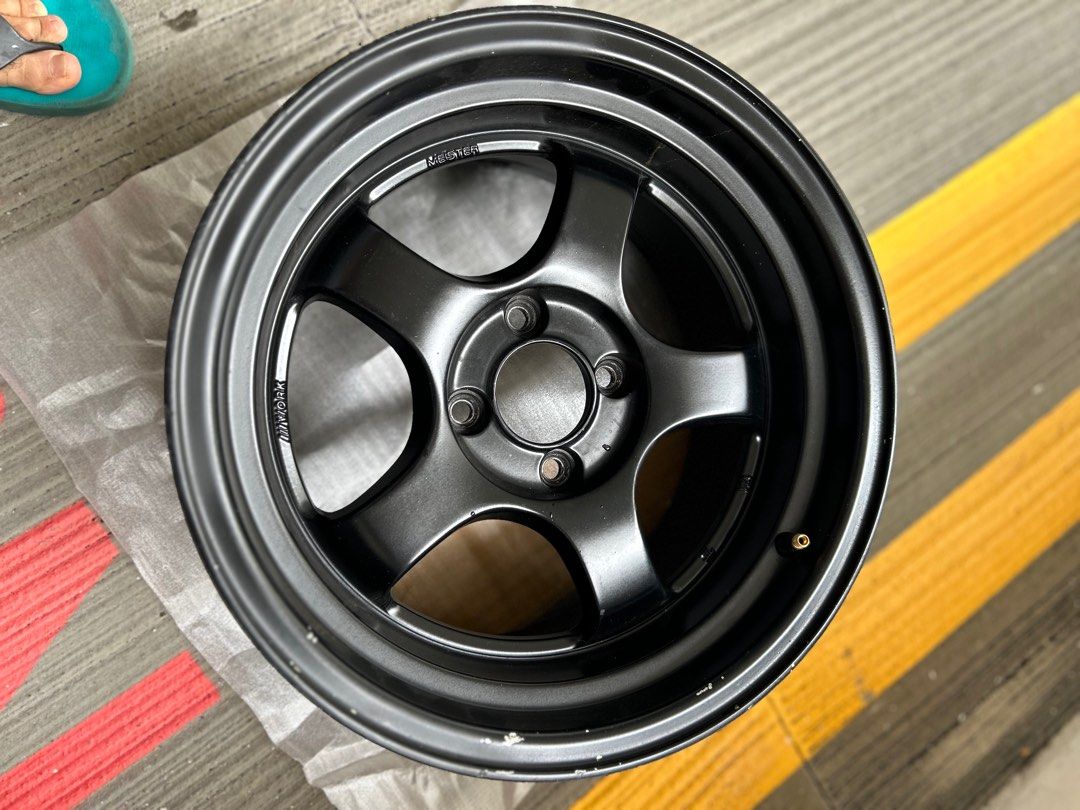 15 Inch Works Meister Rims, Car Accessories, Tyres & Rims on Carousell