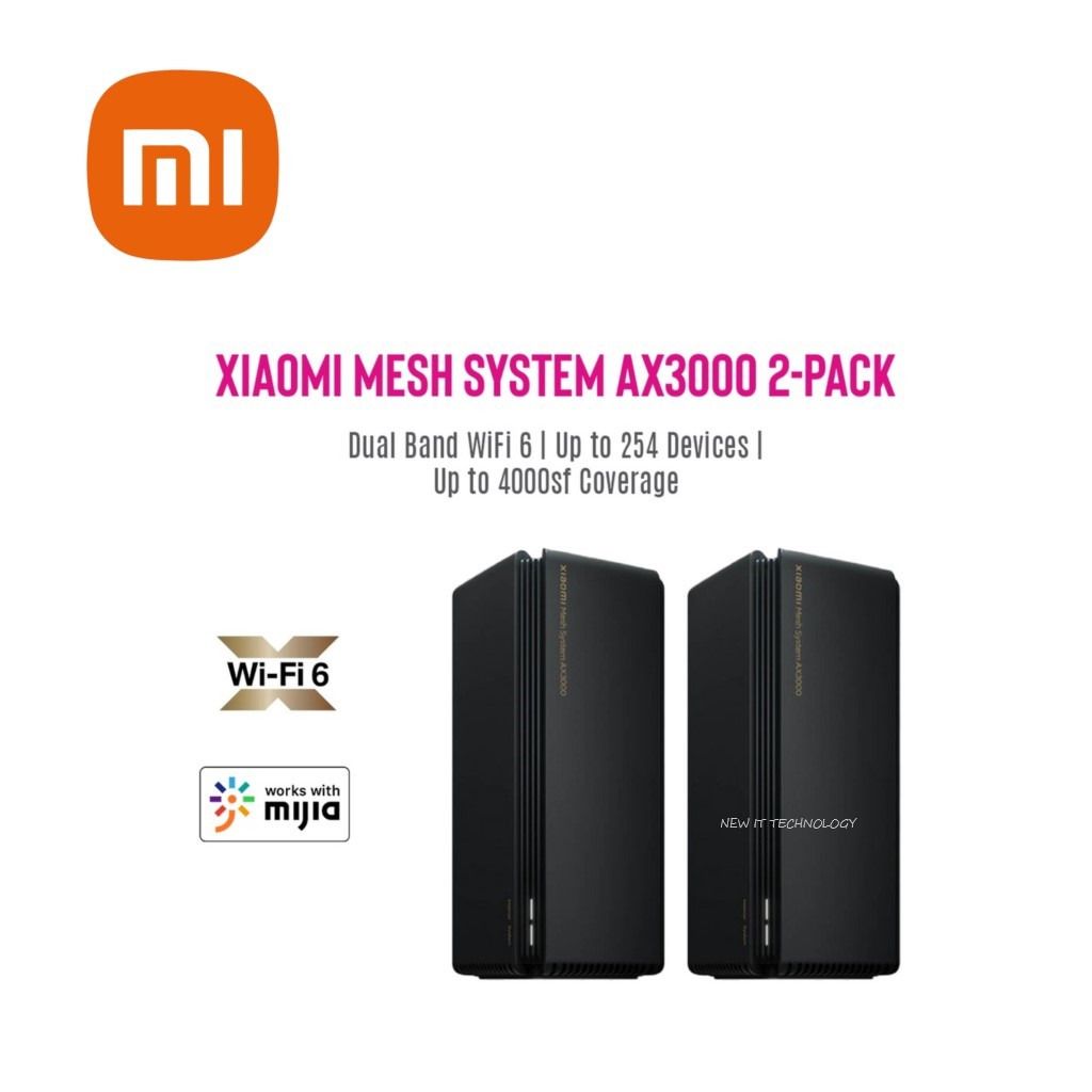 Xiaomi Mesh System AX3000 Dual-Band WIFI 6 Stable Mesh Networking ...