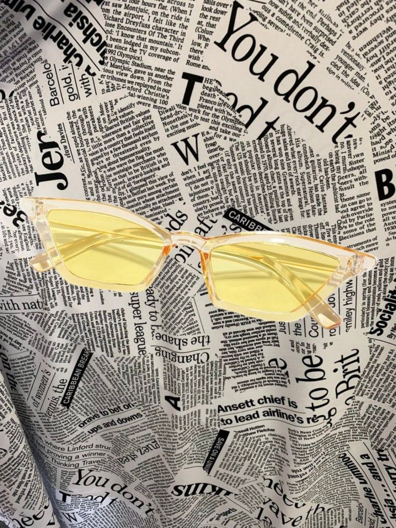 Yellow Y2K Sunglasses on Carousell