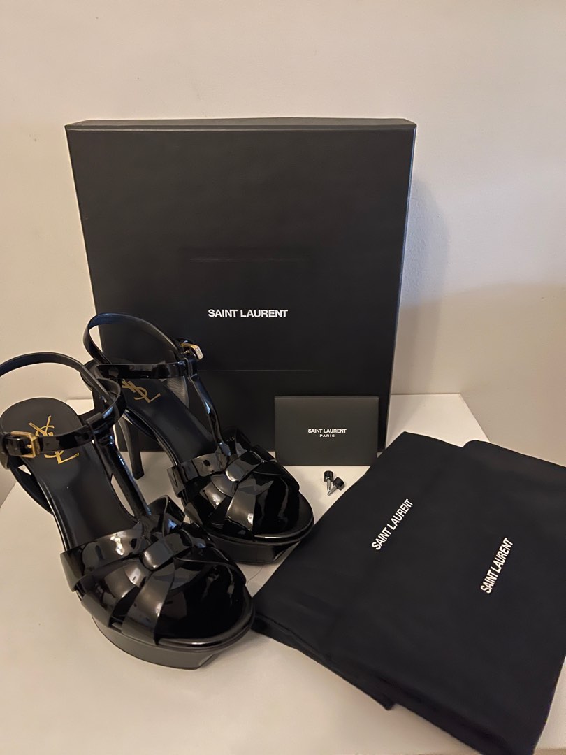 YSL Tribute Platform in Patent Leather 38.5, Women's Fashion, Footwear ...