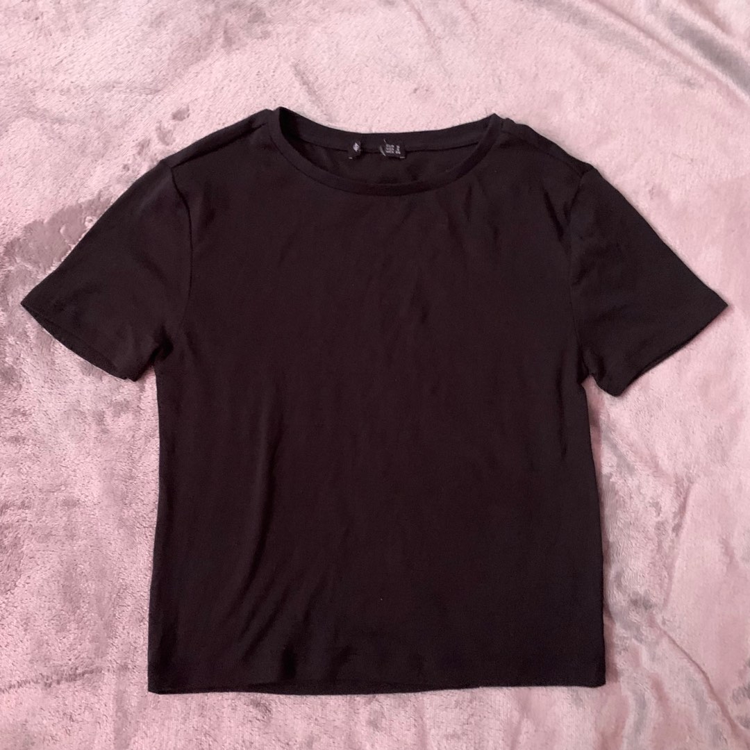 Zara black basic top on Carousell