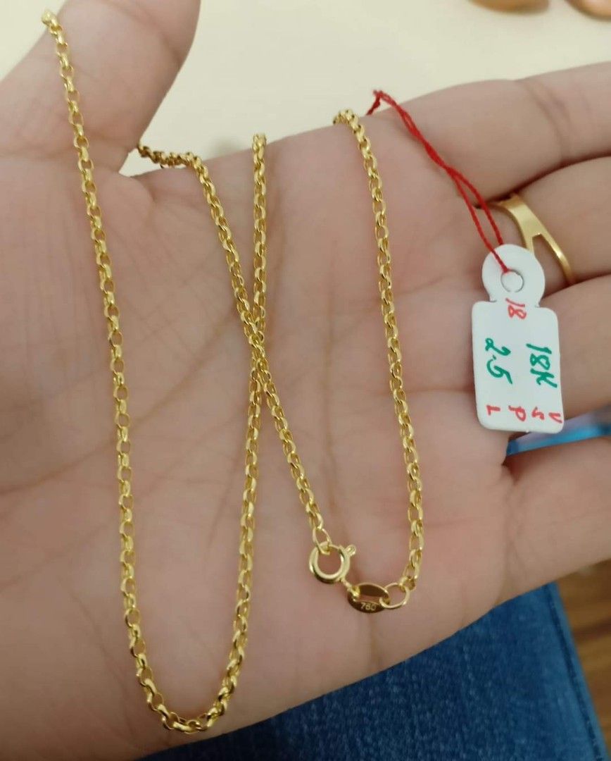 18K Saudi Gold Tauco Chain 18 inches on Carousell