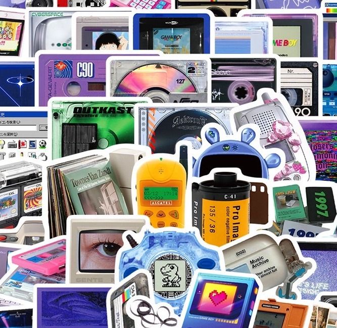 [$3 for 10] Stickers: Retro 90s-2000s (Y2K aesthetic), Hobbies & Toys ...