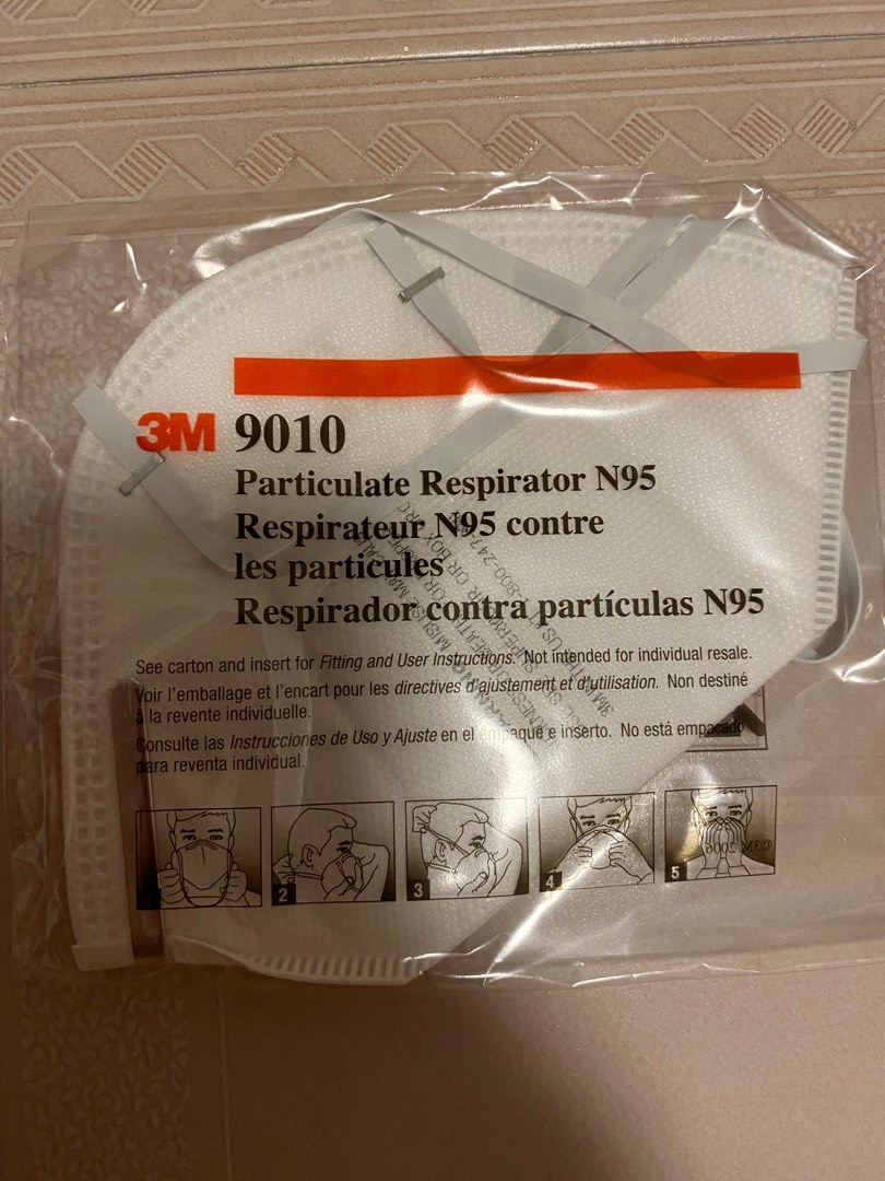 3M 9010 N95 Mask (10 pieces), Health & Nutrition, Face Masks & Face ...