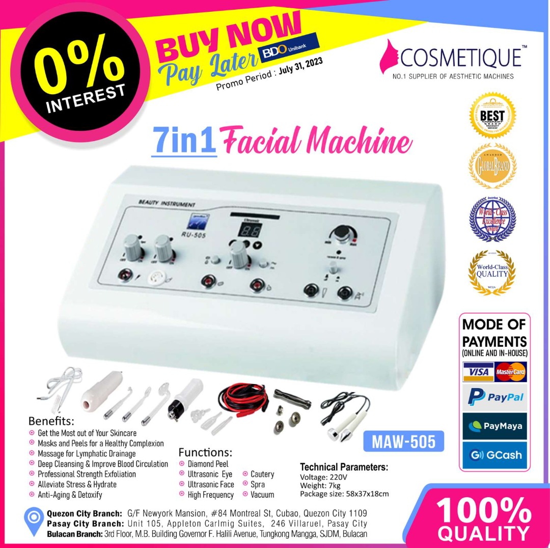 7in1 Galvanic Facial Machine on Carousell