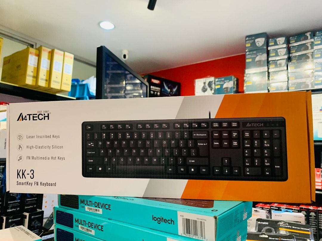 A4Tech KK-3 Wired Keyboard Black USB, Computers & Tech, Parts & Accessories, Computer Keyboard ...