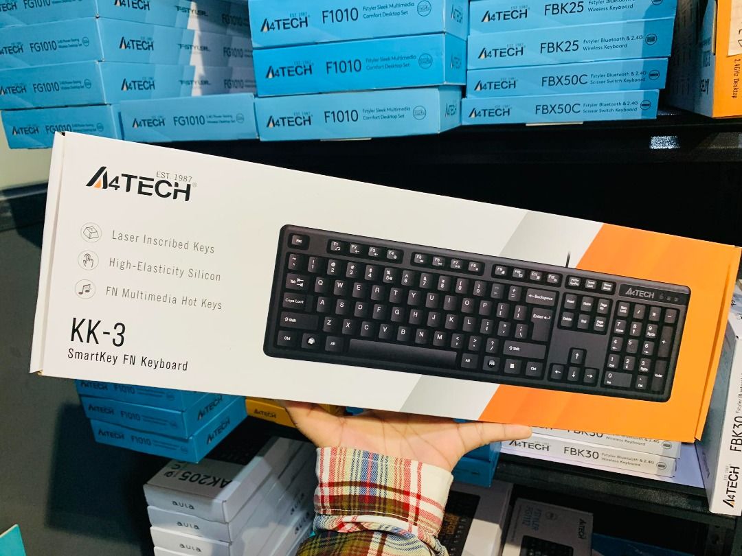 A4Tech KK-3 Wired Keyboard Black USB, Computers & Tech, Parts & Accessories, Computer Keyboard ...