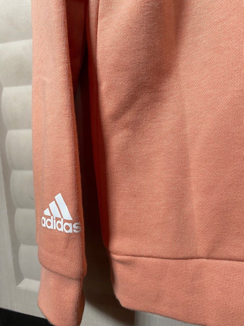 adidas BRAND LOVE SLANTED LOGO RELAXED HOODIE, Women's Fashion, Coats ...