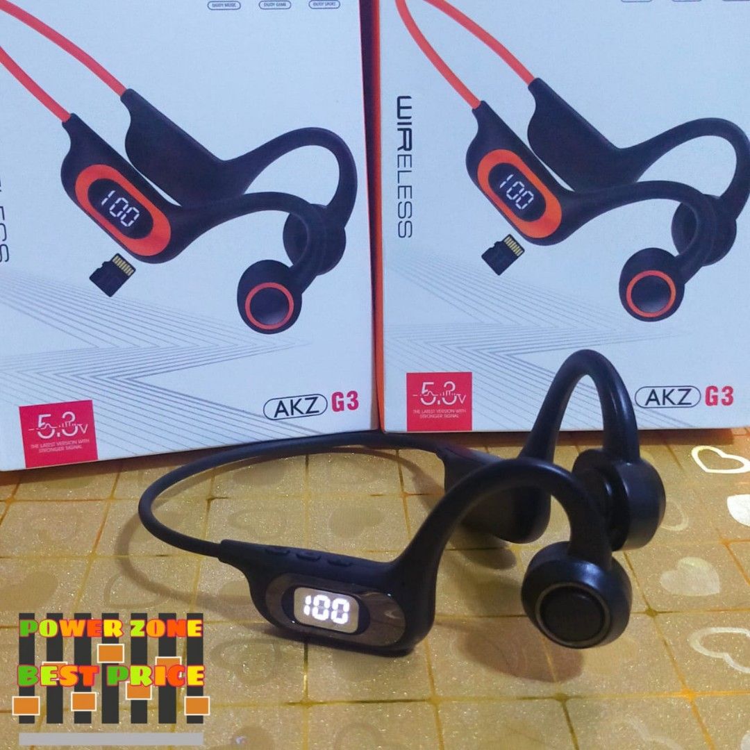 AKZ BONE CONDUCTION HEADPHONES, Audio, Headphones & Headsets on Carousell