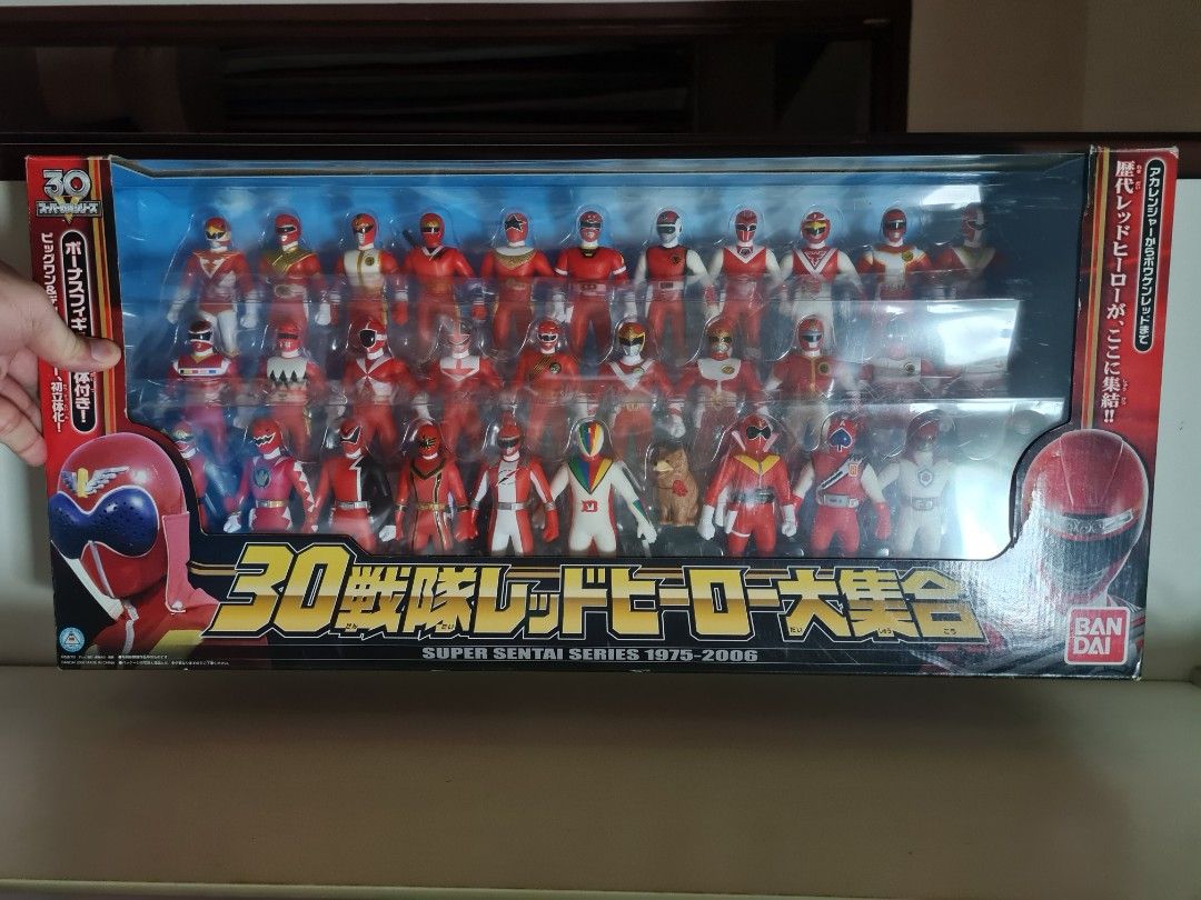 2 X Red Rangers 30th Anniversary Sentai Figure 32 pcs Set, vinyl 4Inch ...