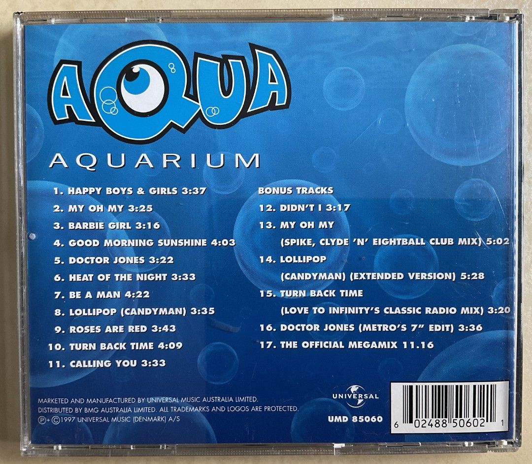 AQUA: Aquarium (Limited Edition), Hobbies & Toys, Music & Media, CDs & DVDs on Carousell