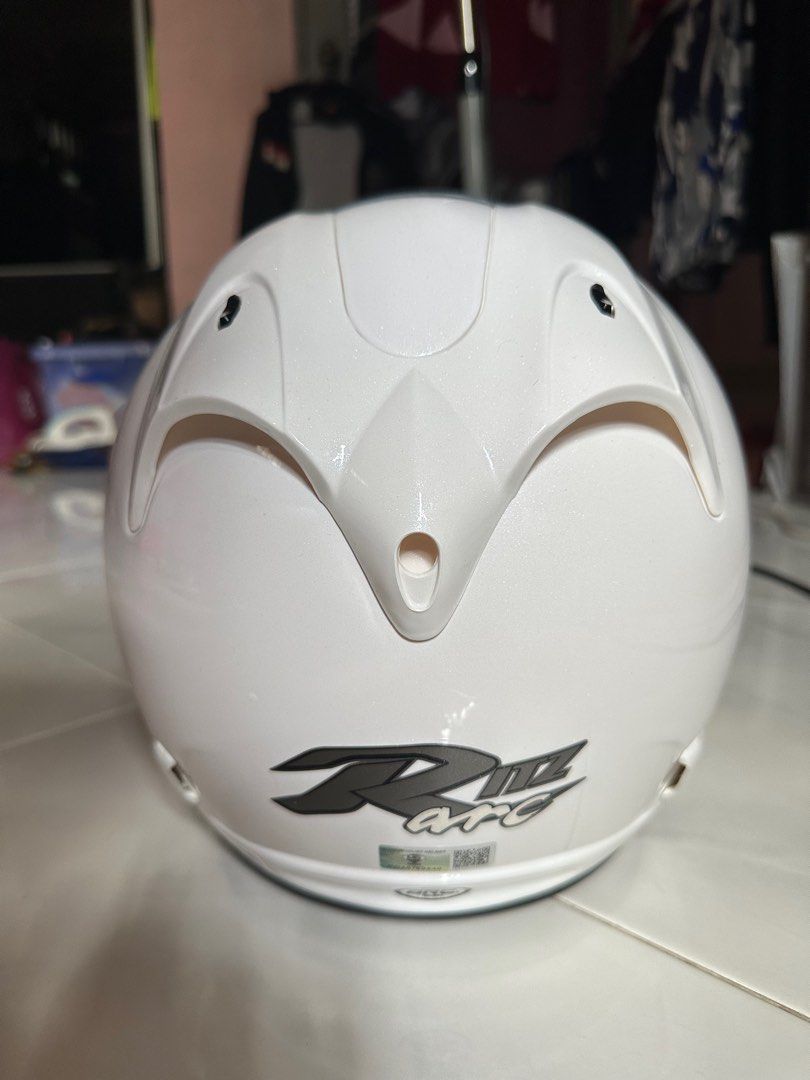 Arc Ritz White Helmet, Motorcycles, Motorcycle Apparel on Carousell