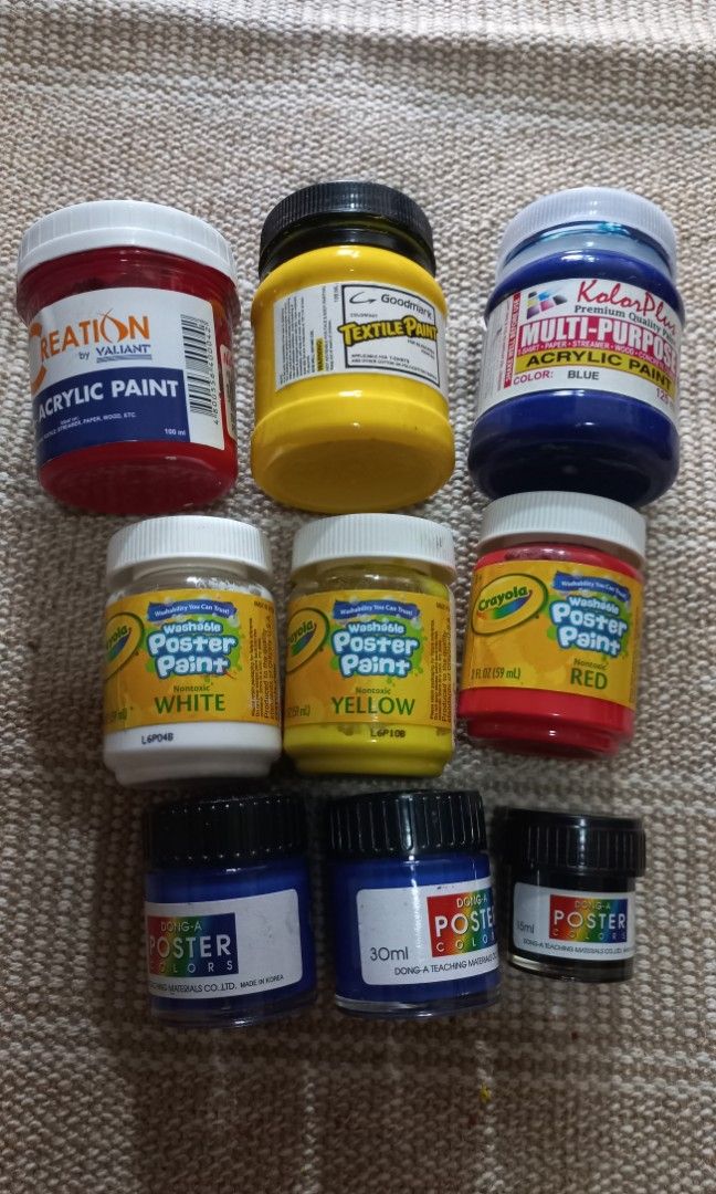 Assorted paints colors, Hobbies & Toys, Stationary & Craft, Art ...