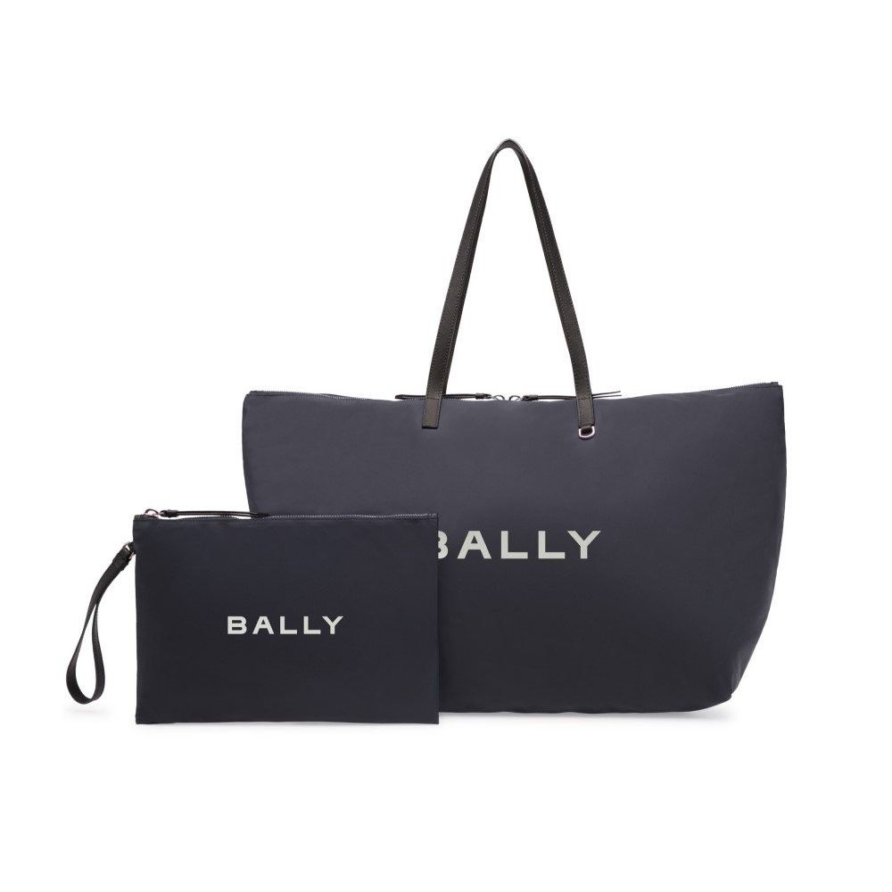 BALLY FOLDABLE BAG TOTE XL (MIDNIGHT BLUE), Luxury, Bags & Wallets on Carousell