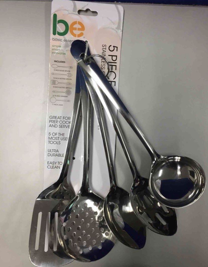 Basic Essentials 5 Piece Stainless Steel Kitchen Tool Set on Carousell