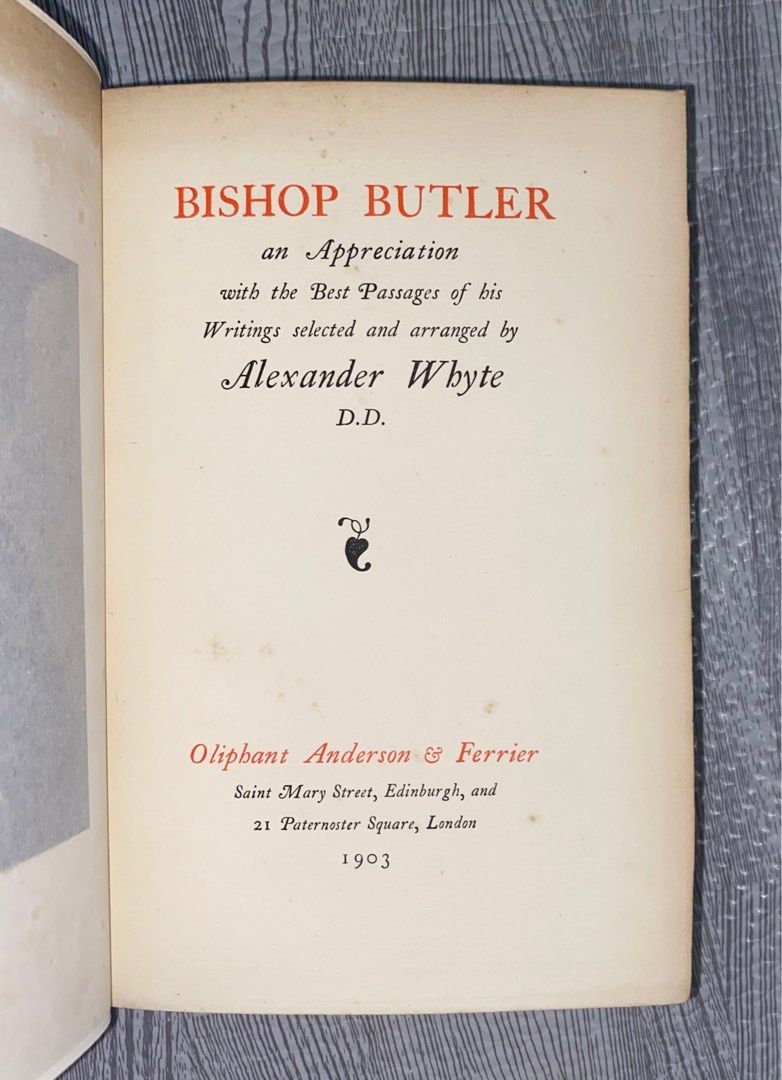 Bishop Butler by Alexander Whyte, Hobbies & Toys, Books & Magazines ...
