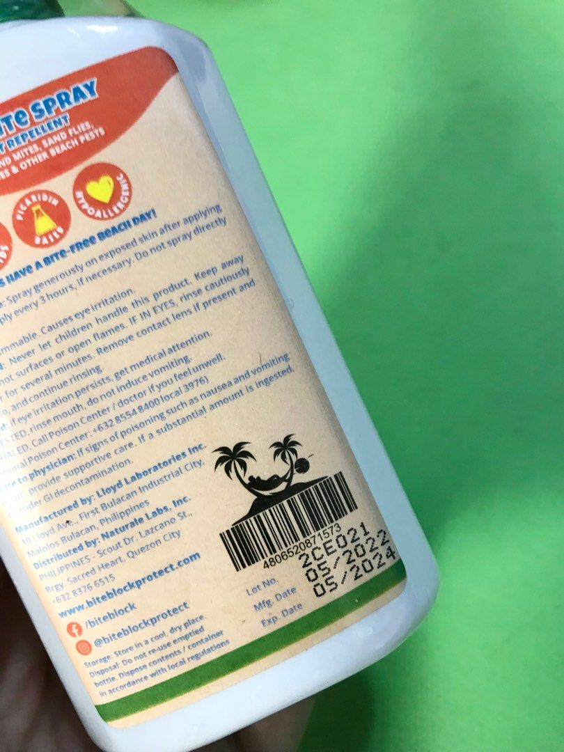 Bite Block Sand Mite Spray, Beauty & Personal Care, Bath & Body, Body ...