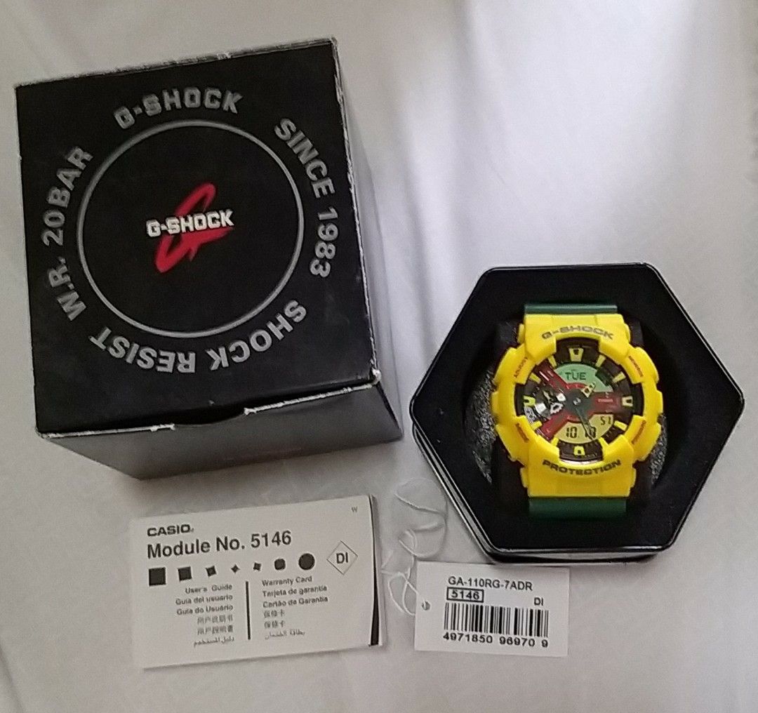 Casio G-Shock GA-110RF-9A (Rasta) Gshock on Carousell