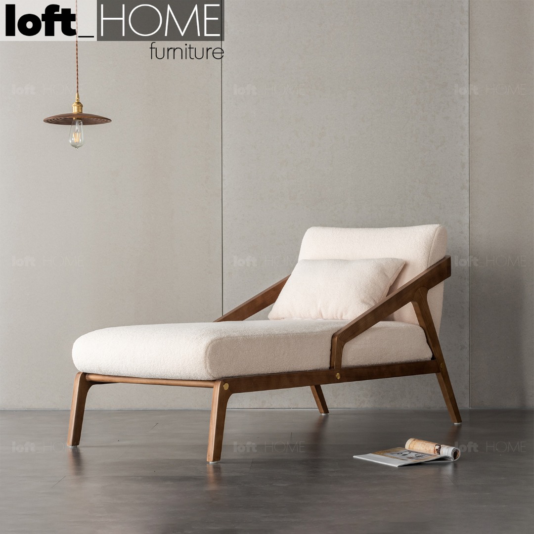 Japandi Boucle Fabric Sofa Chaise CONTEMPORATY, Furniture & Home Living ...