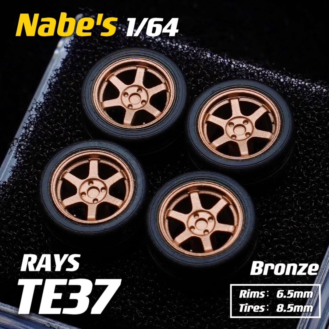 Chika Nabe's SSR TF1 TE37 Sonic 8.5mm for 1/64 Scale Custom Wheel ...