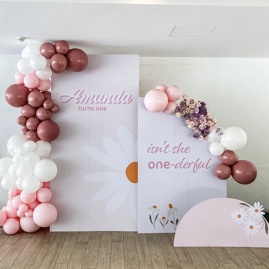 Children Birthday Backdrop, Foam Board Arches Set-up, Organic Balloon ...
