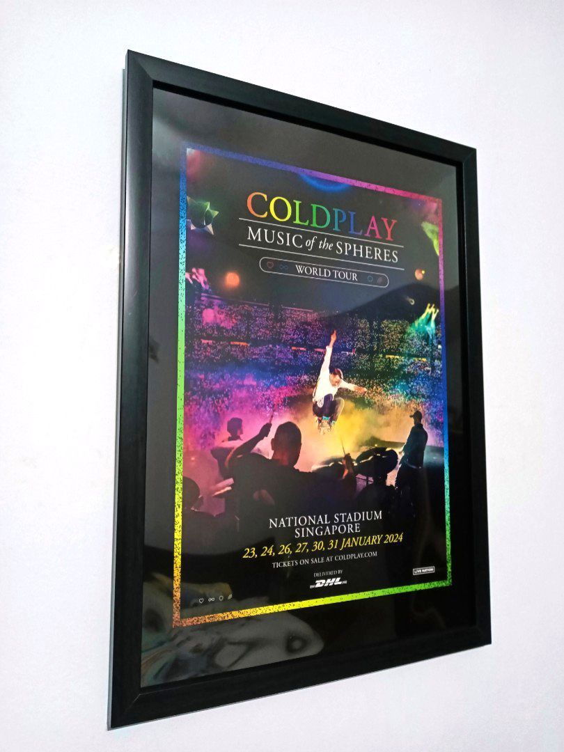 Coldplay MOTSWT Singapore 2024 Concert Poster, Hobbies & Toys ...