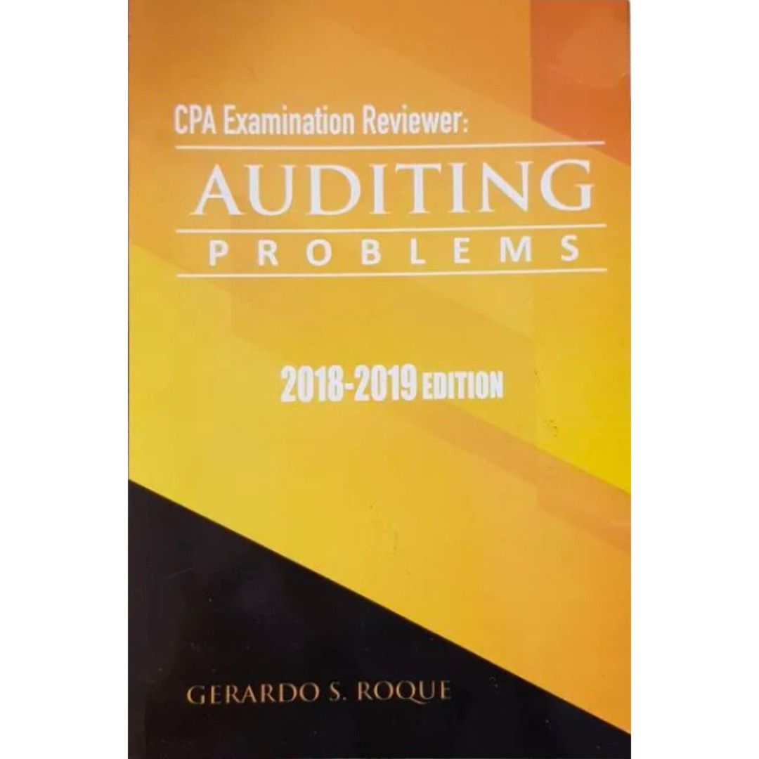 CPA Reviewer in Auditing Problems by Roque (2018-2019), Hobbies & Toys ...