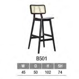 CSBC B501 Ash Wood High Bar Chairs Chair Stool, solid wood with cushion,rattan, Furniture & Home ...