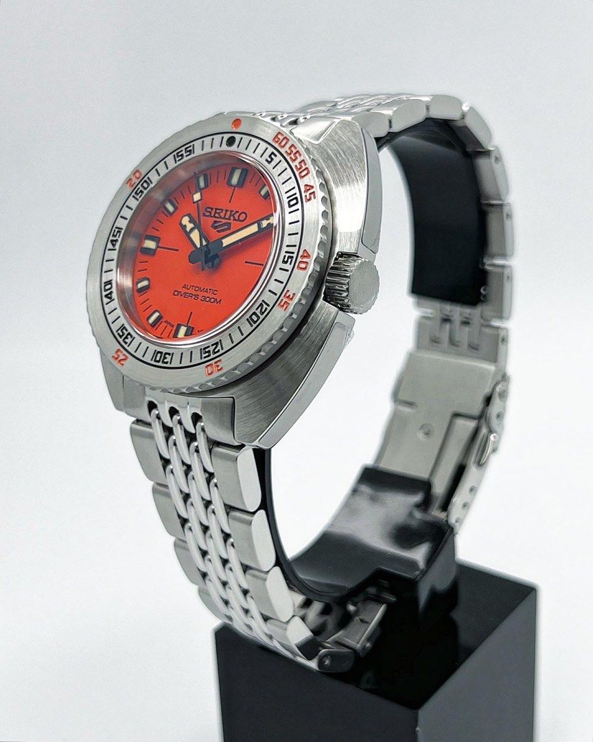 Custom Seiko Mod Orange Doxa with rice beads bracelet 43mm, Women's ...