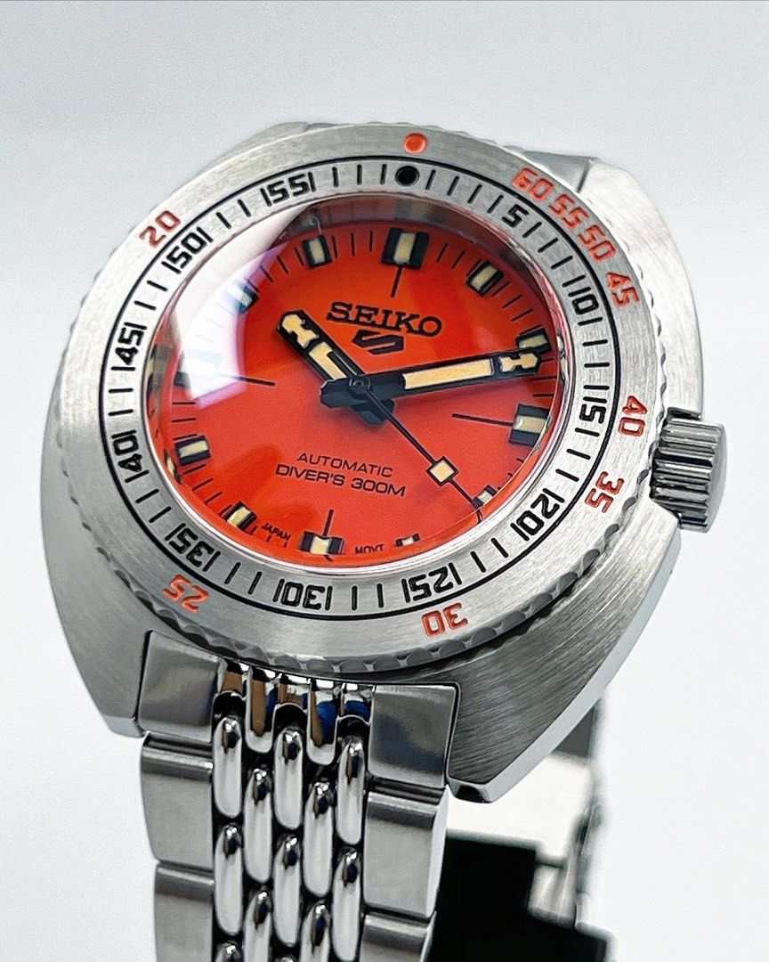 Custom Seiko Mod Orange Doxa with rice beads bracelet 43mm, Women's ...