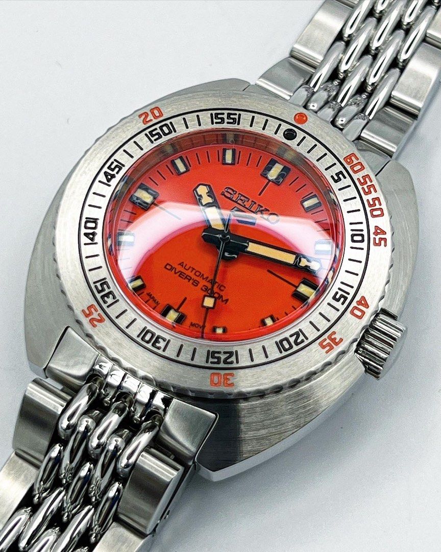 Custom Seiko Mod Orange Doxa with rice beads bracelet 43mm, Women's ...