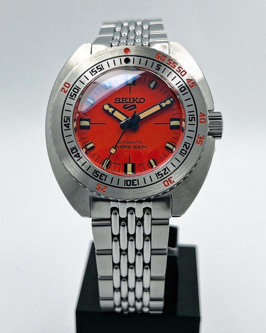 Custom Seiko Mod Orange Doxa with rice beads bracelet 43mm, Women's ...