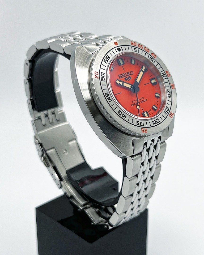 Custom Seiko Mod Orange Doxa with rice beads bracelet 43mm, Women's ...