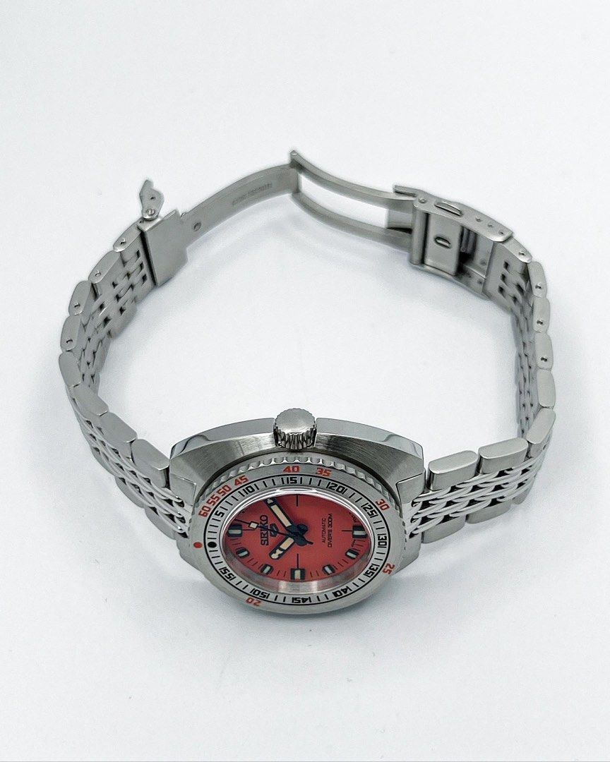 Custom Seiko Mod Orange Doxa with rice beads bracelet 43mm, Women's ...