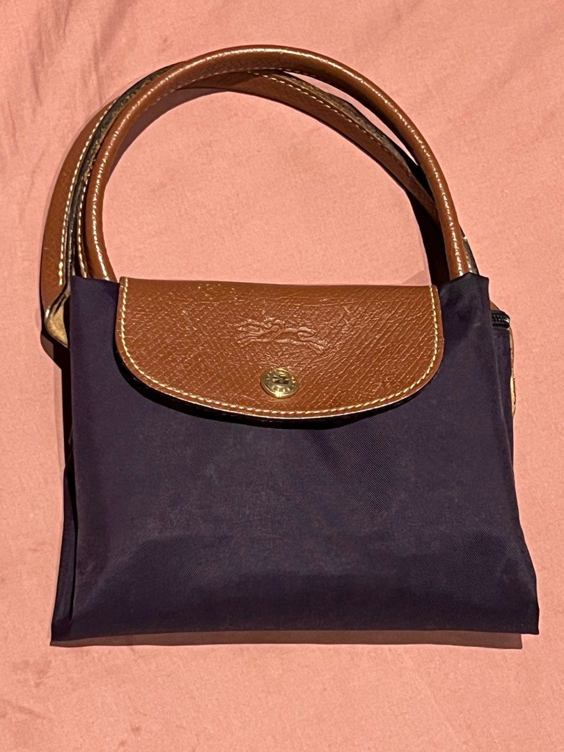 Deep Purple Longchamp Le Pliage Classic Handbag Medium, Luxury, Bags ...