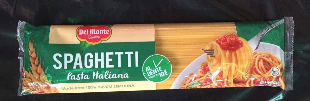 Del Monte Spaghetti Pasta Italiana Al Dente Noodles 400g, Food & Drinks ...