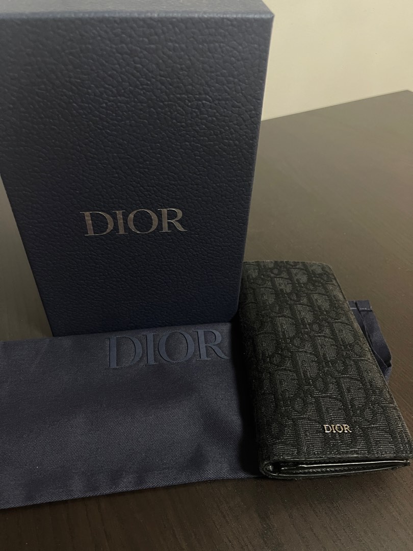 DIOR Vertical Long Wallet, Luxury, Bags & Wallets on Carousell