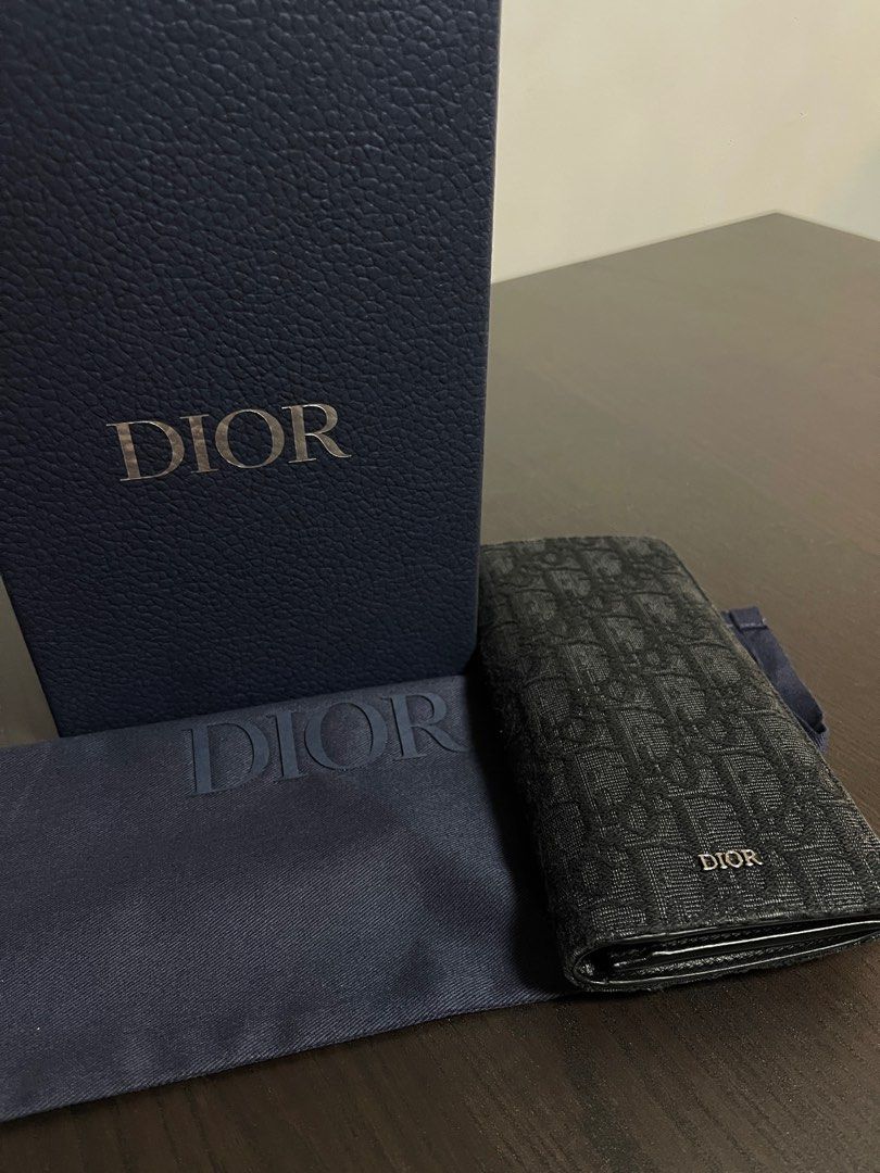 DIOR Vertical Long Wallet, Luxury, Bags & Wallets on Carousell