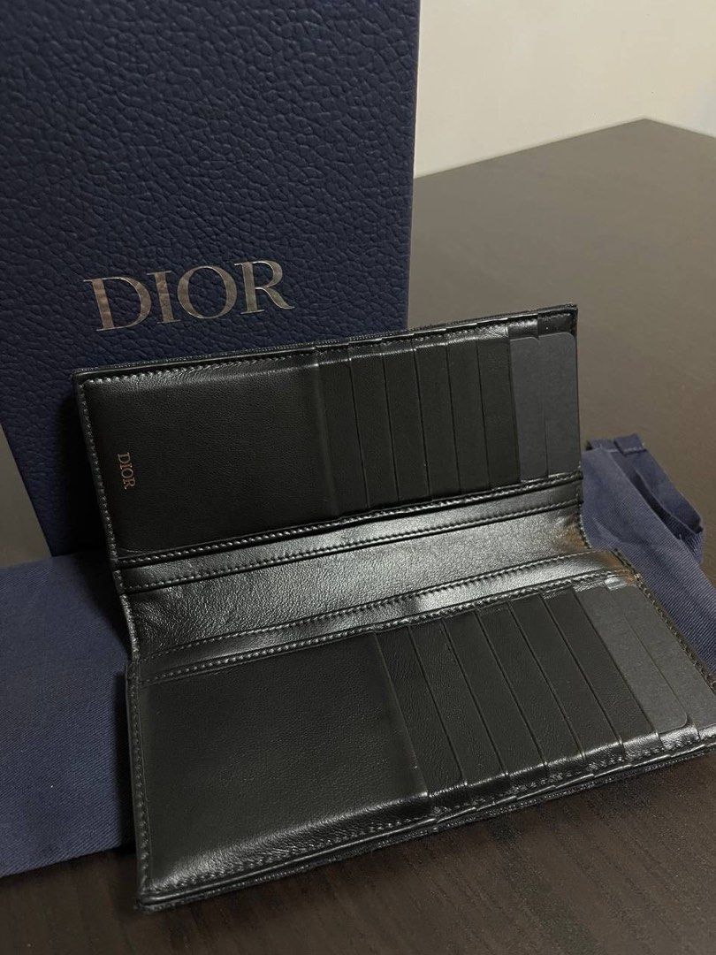 DIOR Vertical Long Wallet, Luxury, Bags & Wallets on Carousell
